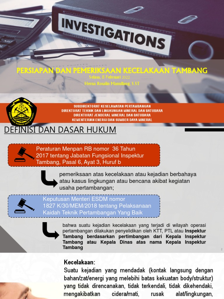 Keselamatan Pertambangan: Panduan Investigasi | PDF