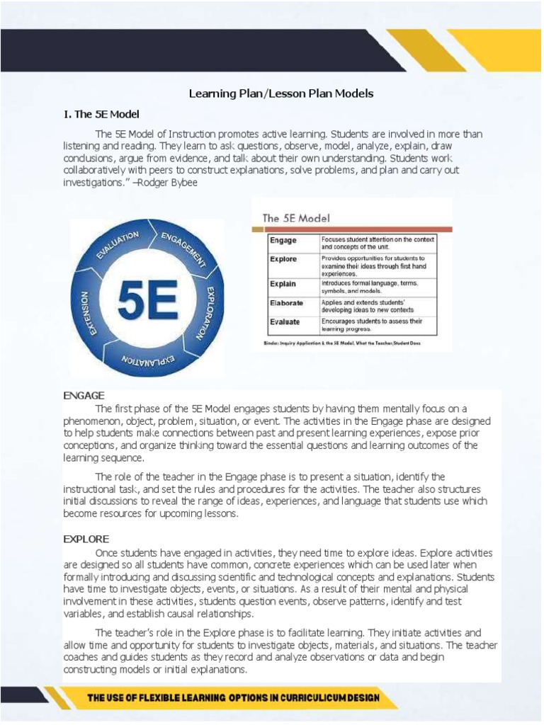 Handout 3 Pdf Lesson Plan Learning