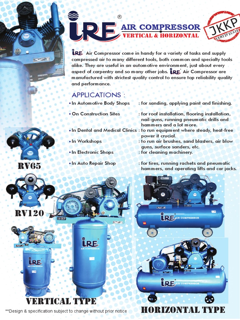 IRE AIR COMPRESSOR (LATEST) - Compressed | PDF | Valve | Piston