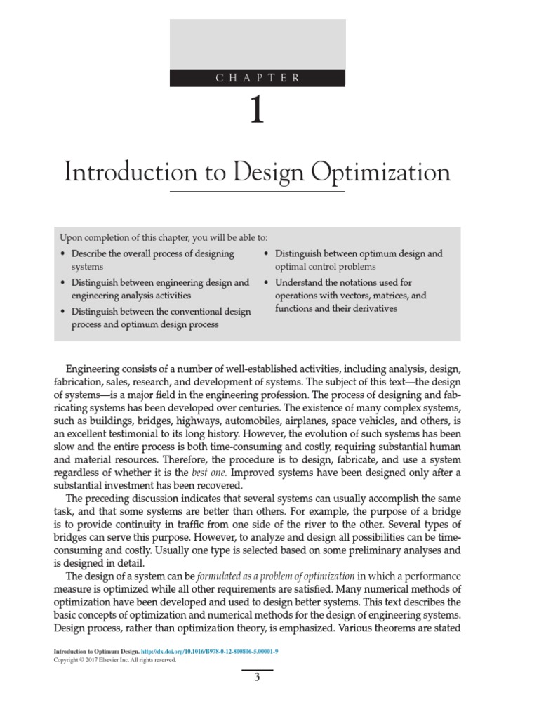Chapter 1 Introduction To Design Optimization - 2017 - Introduction To ... Chapter 1 Introduction To Design Optimization - 2017 - Introduction To ...