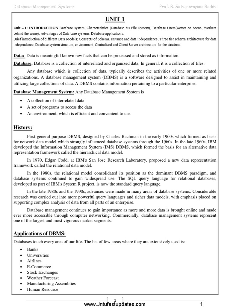 Unit 1 | Download Free PDF | Databases | Conceptual Model