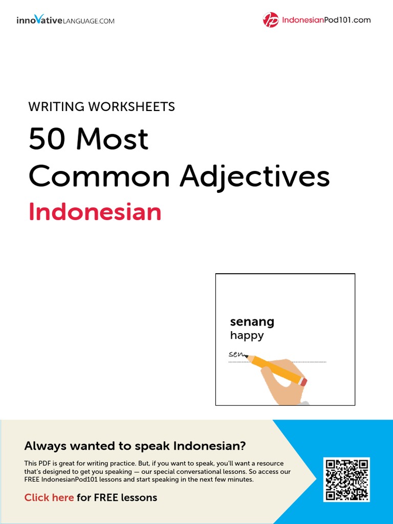 Indonesian Adjectives | PDF