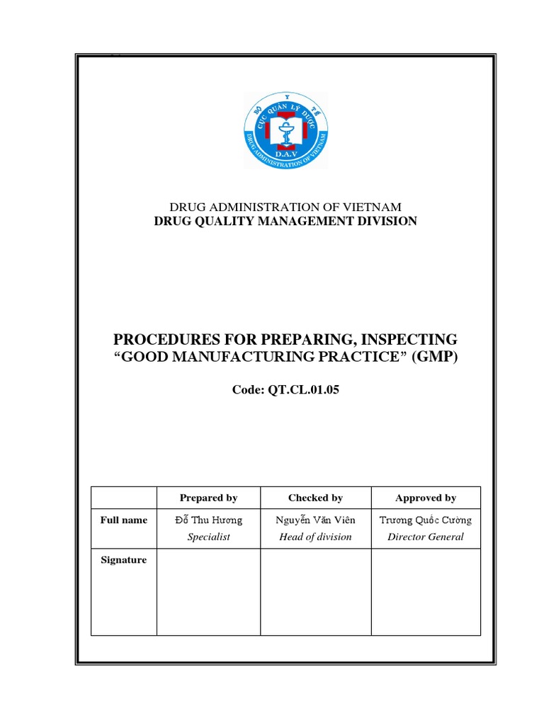 QT CL 01 05 en GMP Inspection | PDF | Topical Medication | Tablet (Pharmacy)