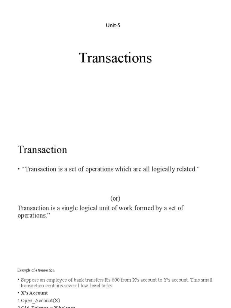 Transactions | PDF | Database Transaction | Acid