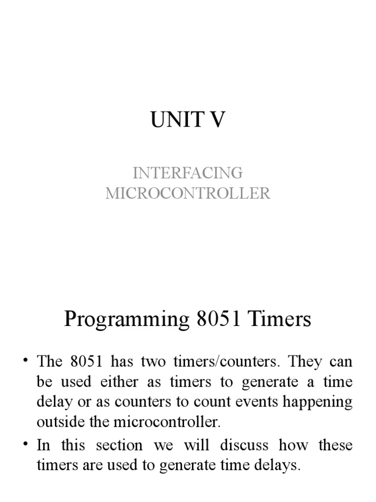 Timers, Serial Port & Interrupts in 8051 | PDF | Modulation ...