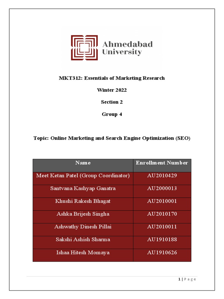 Group 4 WCA | PDF | Search Engine Optimization | World Wide Web