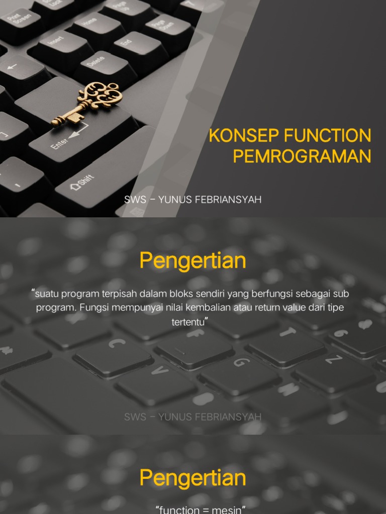 1 Konsep Logika Function Pada Pemrograman | PDF | Komputer