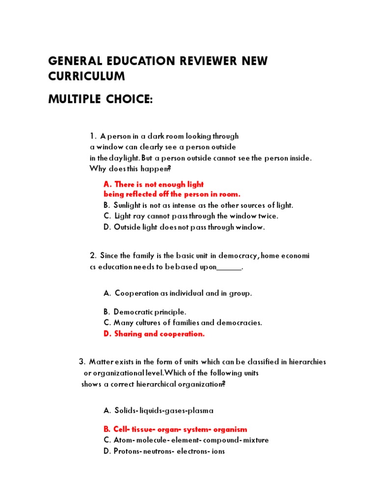 General Education Multiple Choice Questions | PDF | Apsis