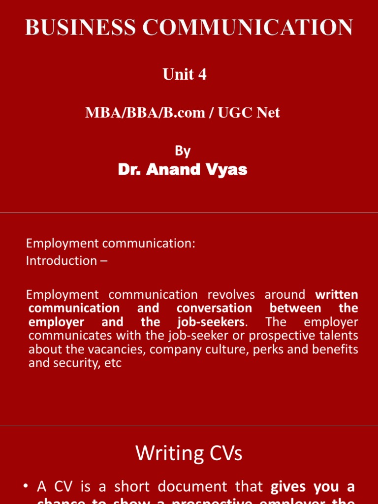 Unit 4 - Business Communication | PDF