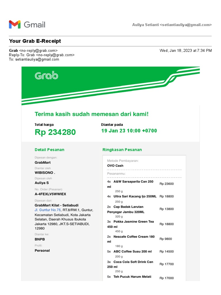 Your Grab E-Receipt | PDF