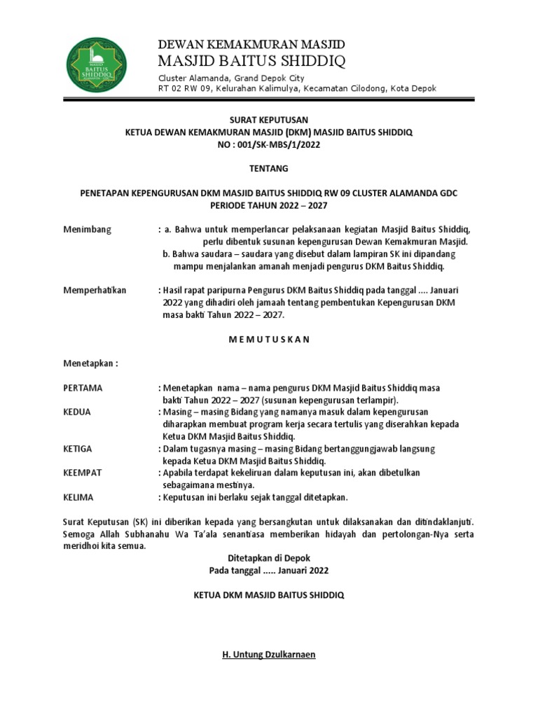 SK DKM 2022 - 2027 | PDF