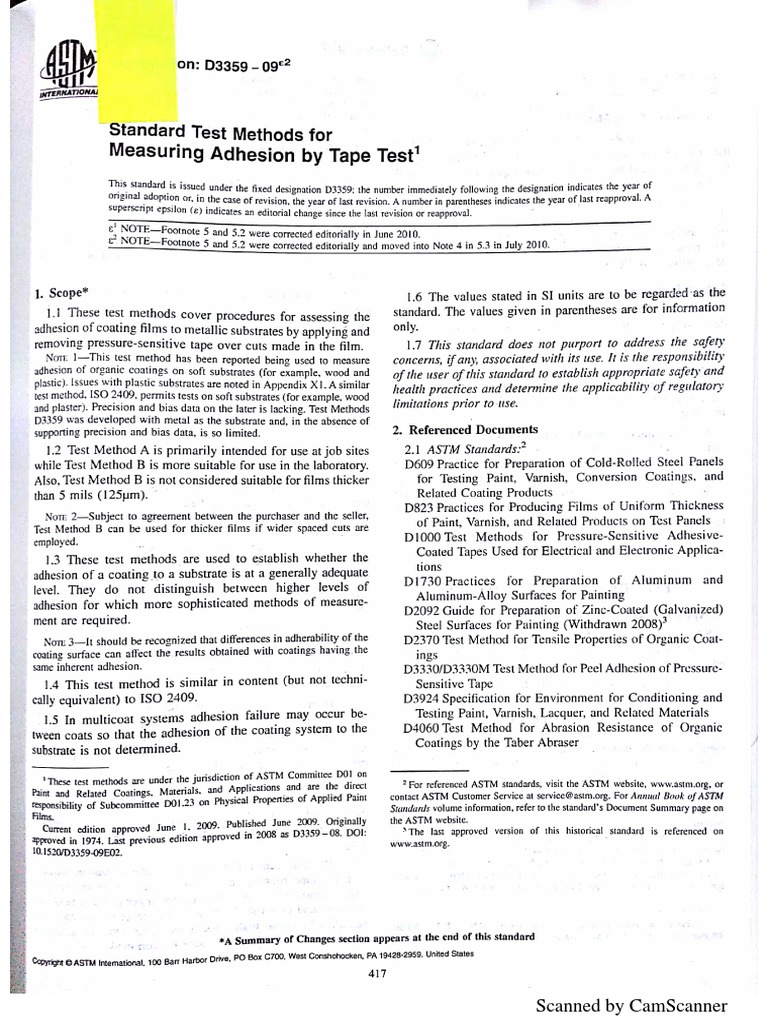 Astm d3359-09 | PDF