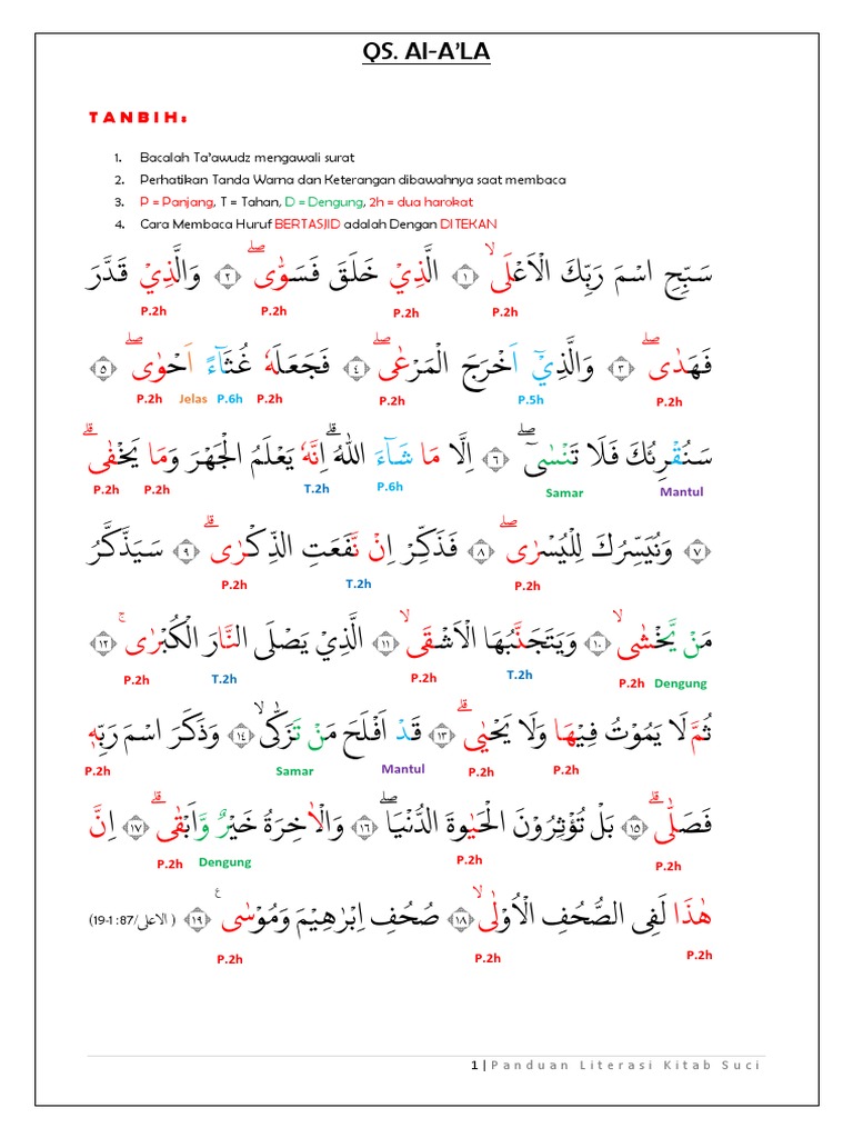 Literasi QS. Al-A'la | PDF