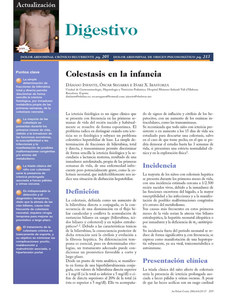 Colestasis en Neonatos: Diagnóstico y Tratamiento | PDF | Transaminasa ...