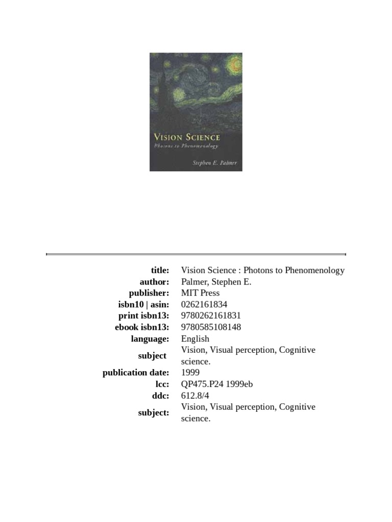 Vision Science - Photons To Phenomenology (PDFDrive) | PDF | Color ...