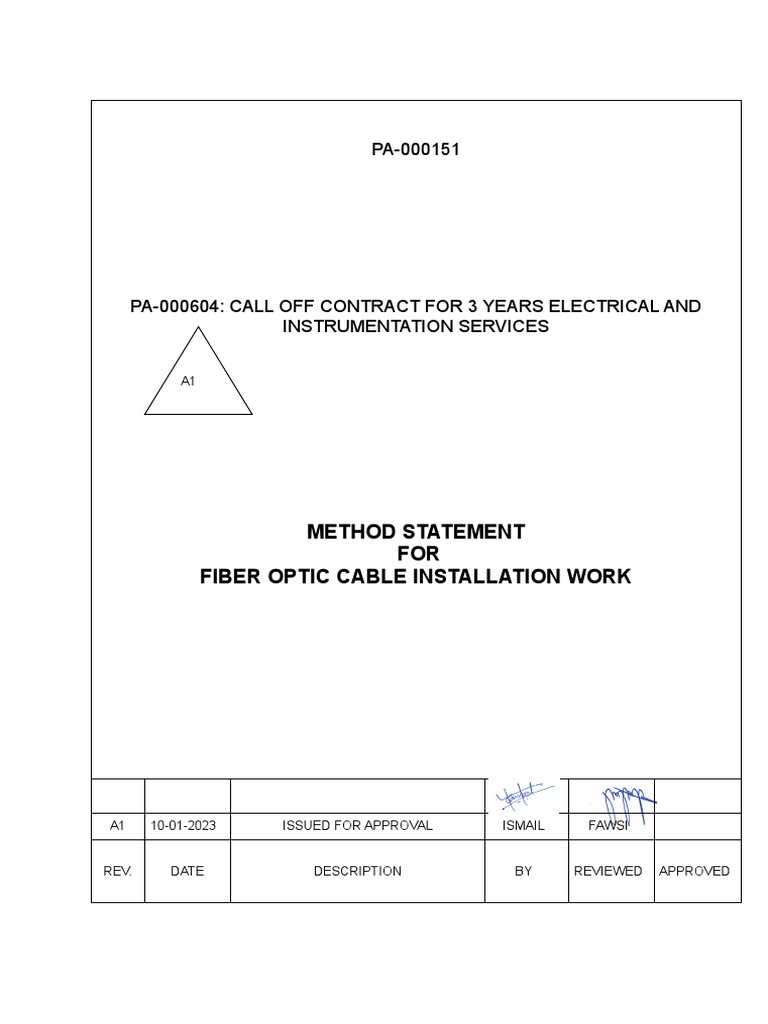 Js1077-Xx-Bni-001-W01-0034 - Foc Cable Installation Rev A2 | PDF ...