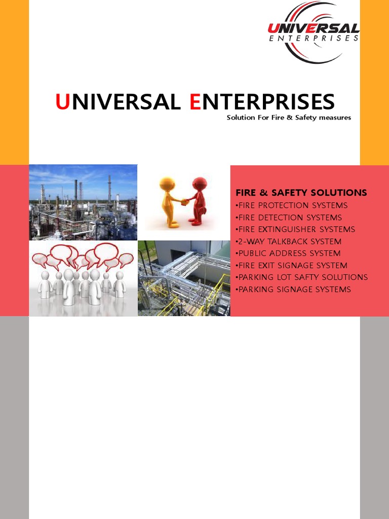 Universal Enterprises Fire & Safety Catalogue | PDF | Fire Sprinkler System | Business