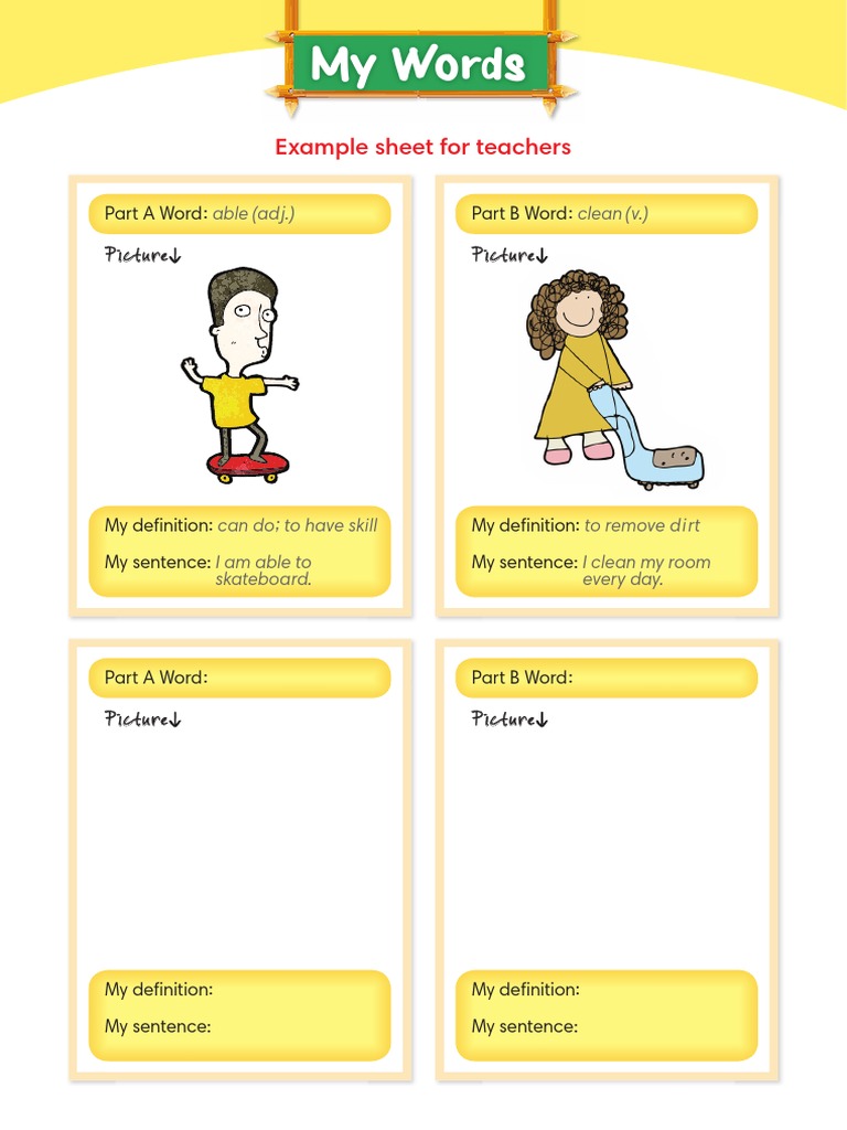 1000 Basic English Words 1 - Writing Worksheets - My Words | PDF ... 1000 Basic English Words 1 - Writing Worksheets - My Words | PDF ...