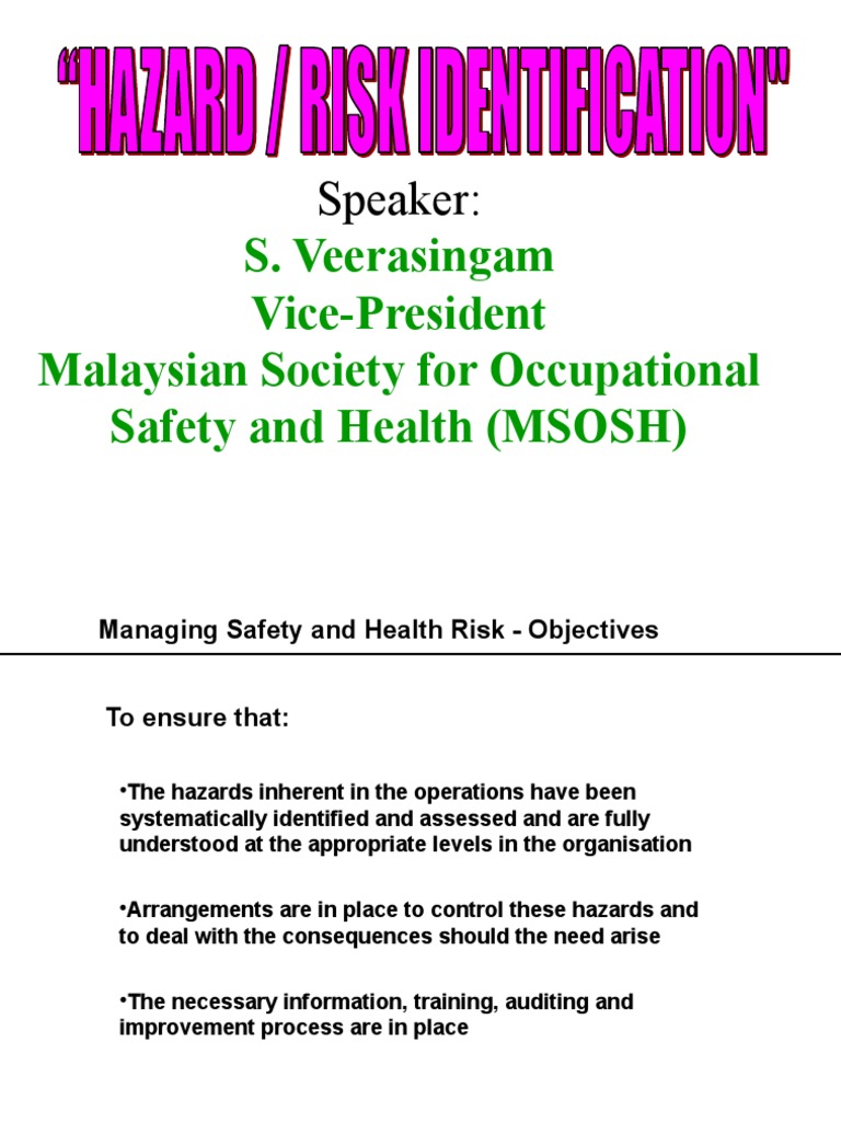 Hazard Risk Identification | PDF | Hazards | Risk