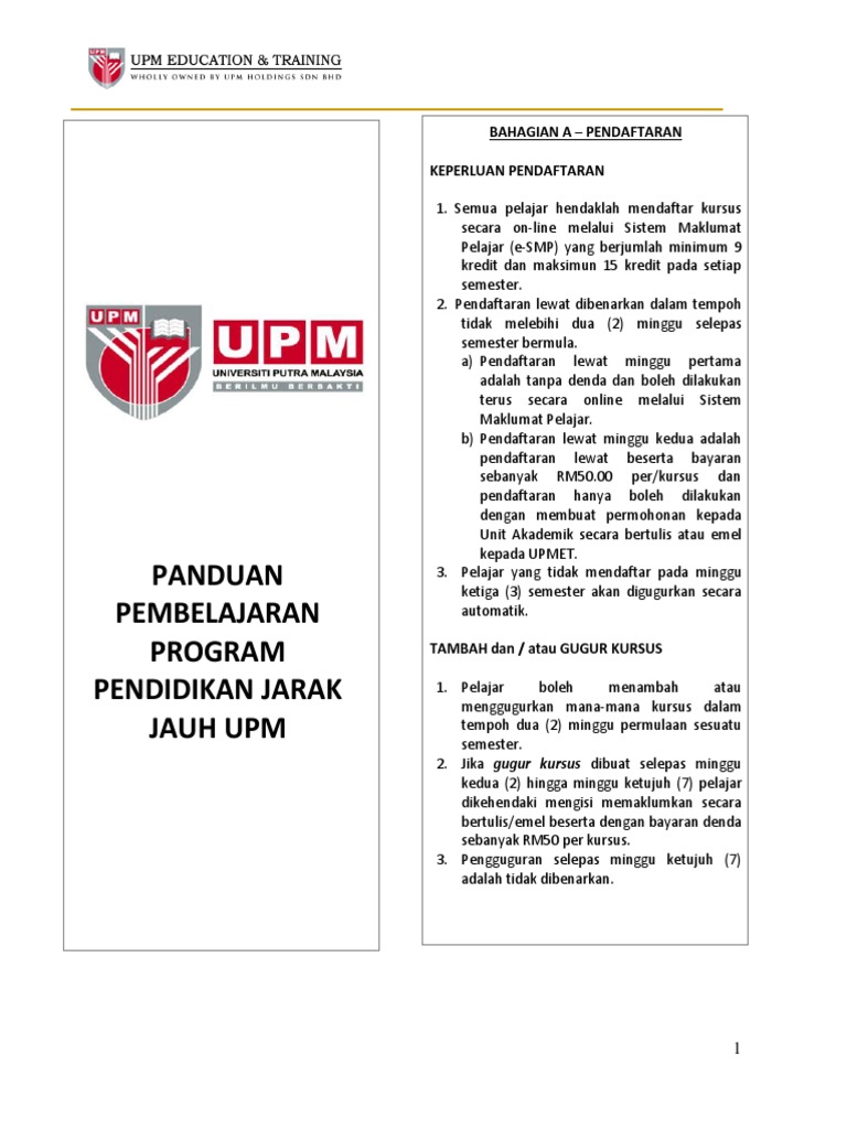 Panduan Pembelajaran PJJ | PDF