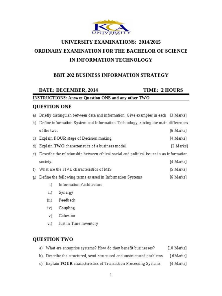 Bbit 202 Business Information Strategy | PDF | Business Intelligence | Information