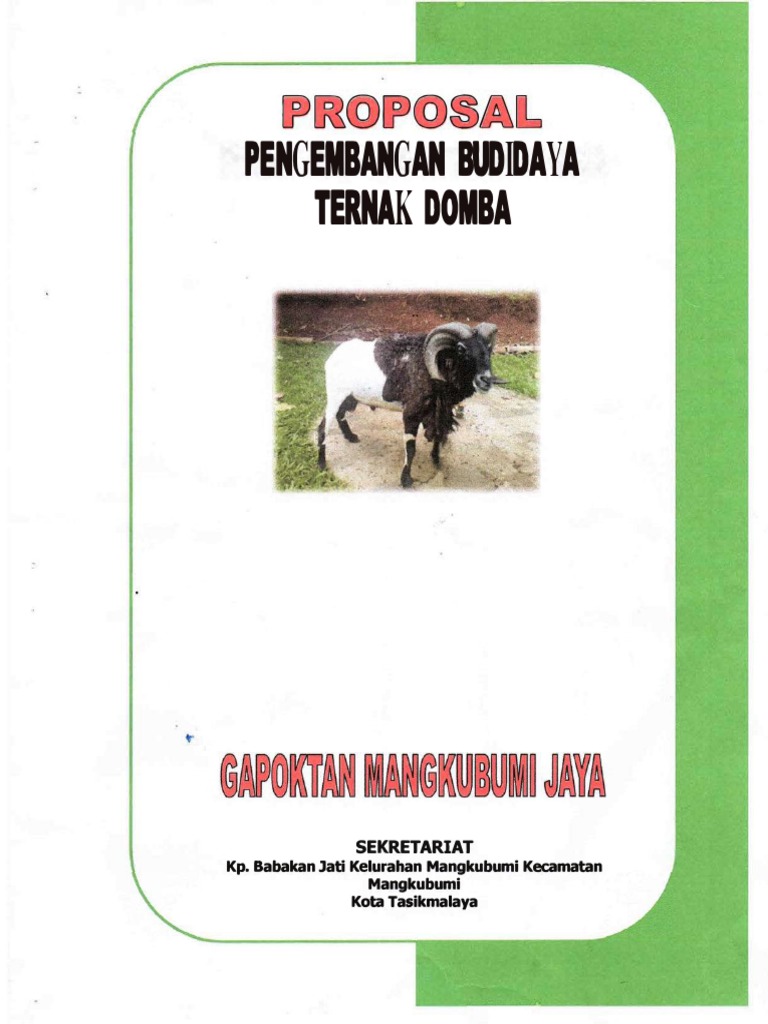 Proposal Bibit Domba | PDF | Teknologi & Rekayasa