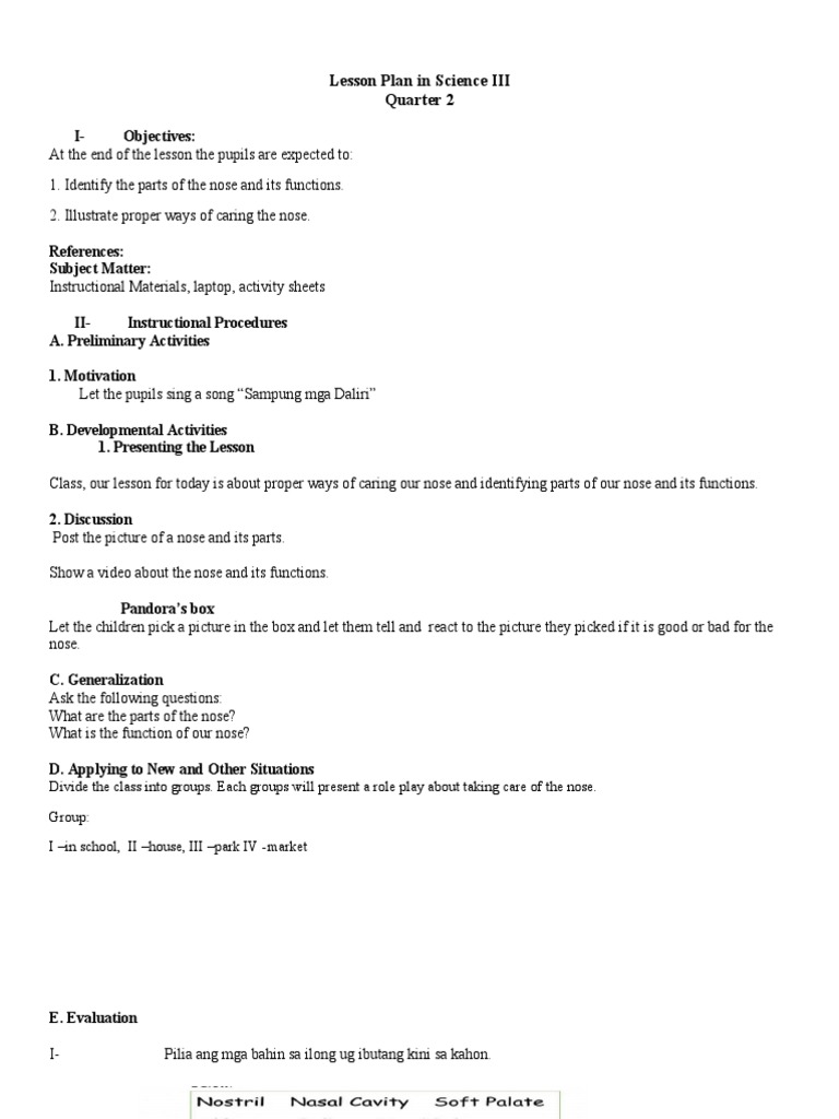 Lesson Plan Science | PDF