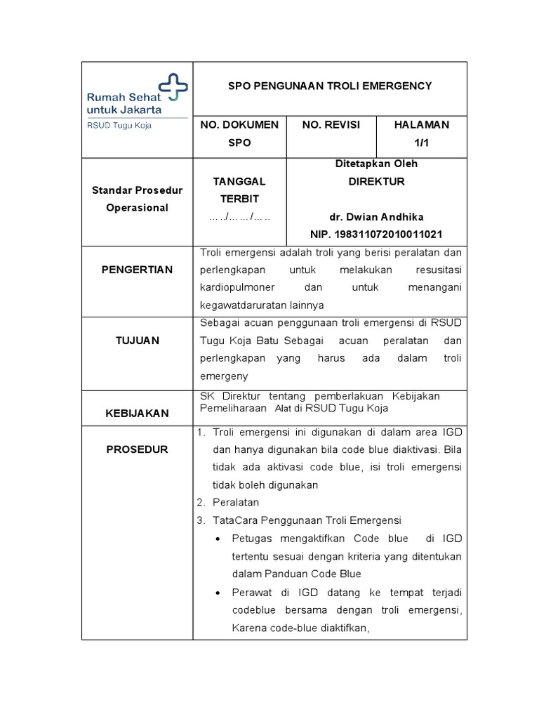 SPO Trolly Emergency | PDF