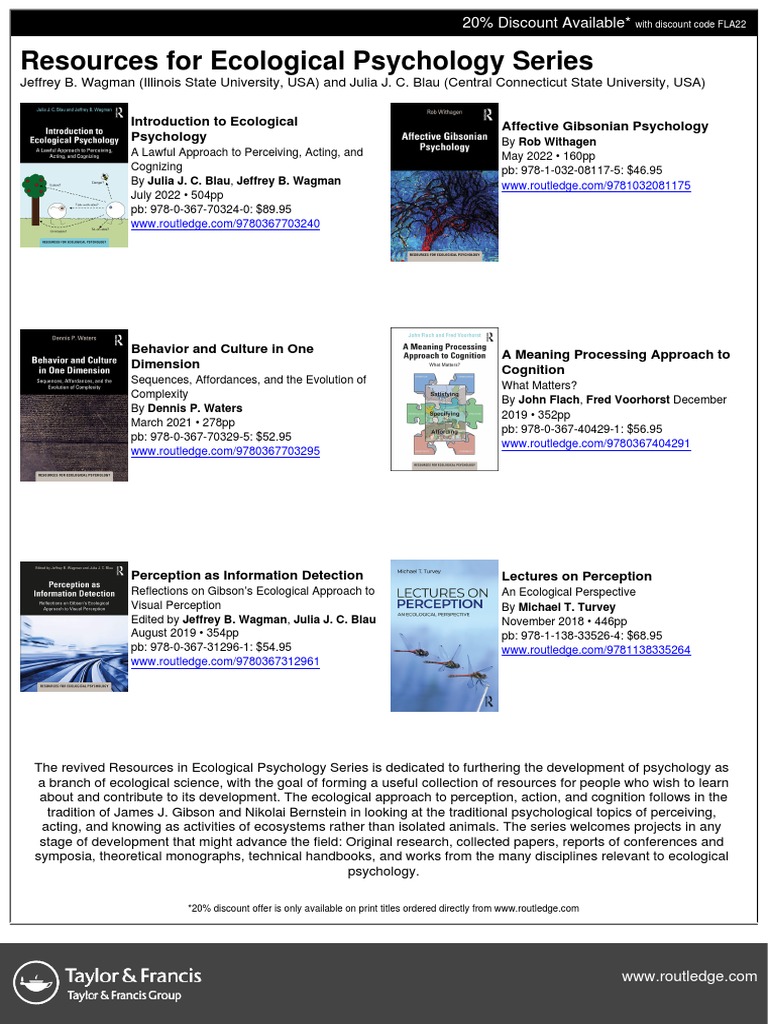 Resources in Ecological Psychology Series | PDF | Psychology | Ecology