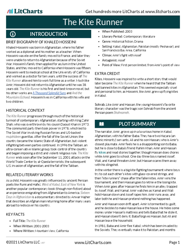 The Kite Runner LitChart | PDF