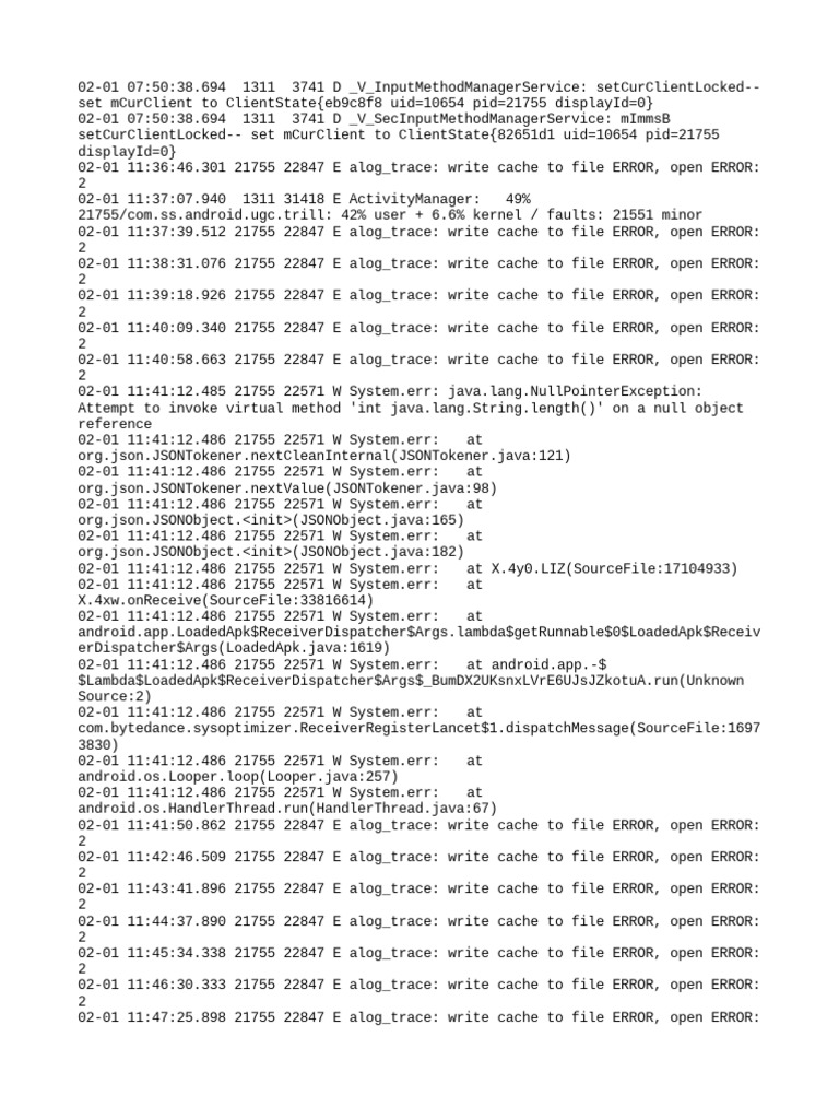 Log Pdf Java Programming Language Software 