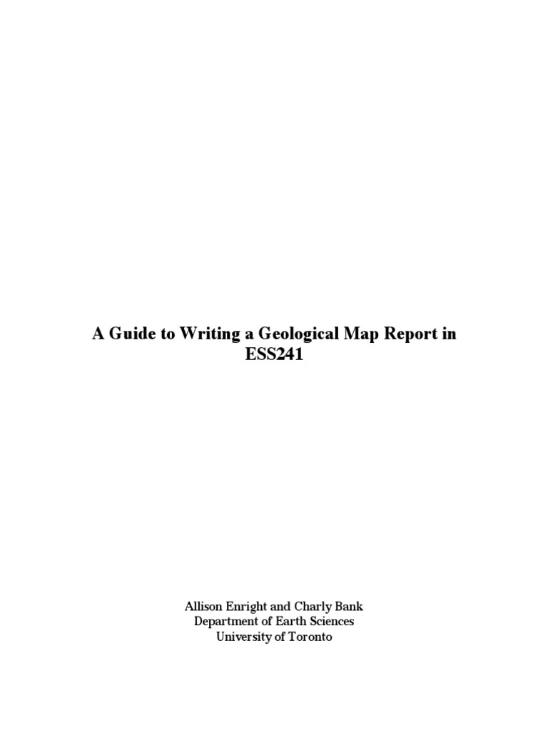 Earthsci Map Report Template | PDF | Geology | Map