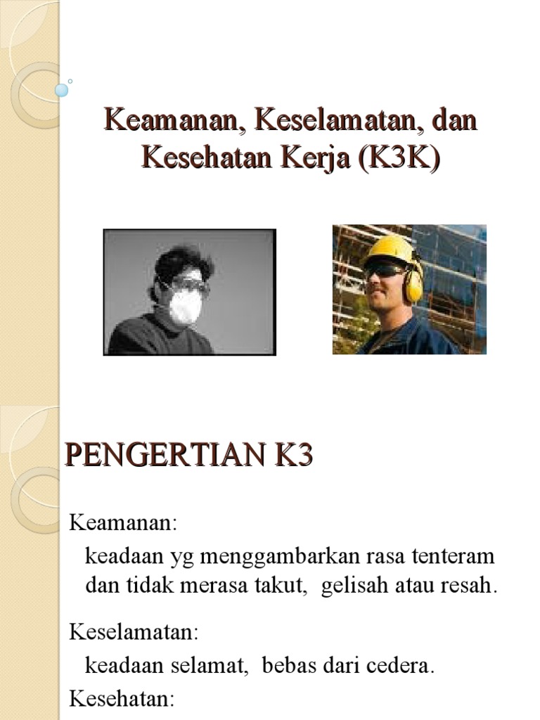 13-Keamanan, Keselamatan, Dan Kesehatan Kerja (K3K) | PDF