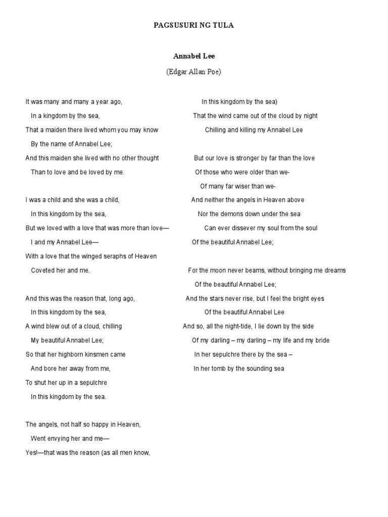 Pagsusuri NG Tula | PDF | Works Adapted For Other Media | Poems