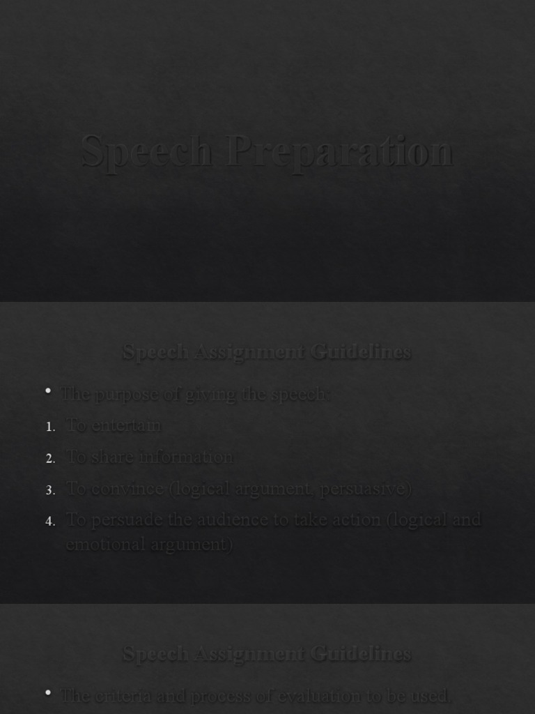 Speech Preparation | PDF | Speech | Information