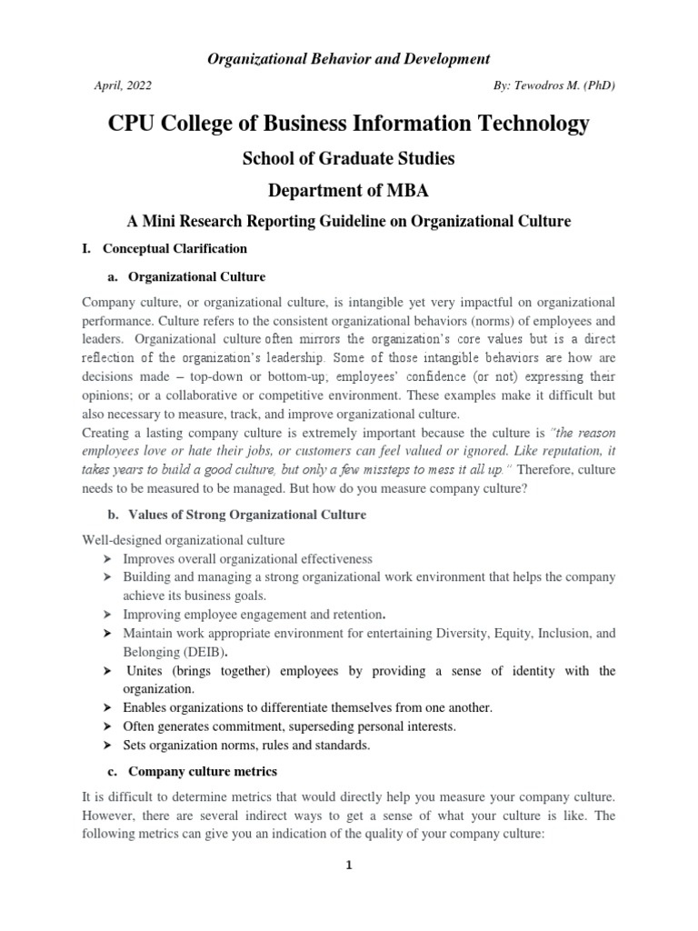 Individual Assignemnt On Organizational Culture by 220523 193216 | PDF ...