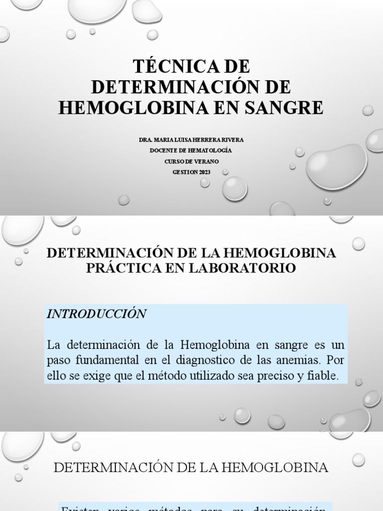 Método Colorimétrico Hemoglobina | PDF