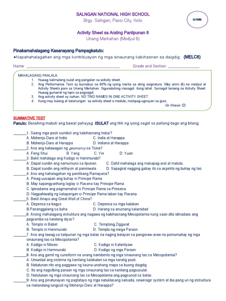 Ap8 Q3W1 | PDF