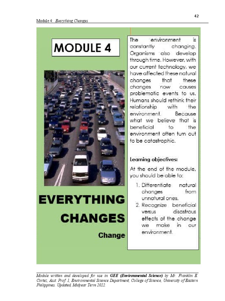 2022 Envi Sci Module4 | PDF | Natural Environment | Earth