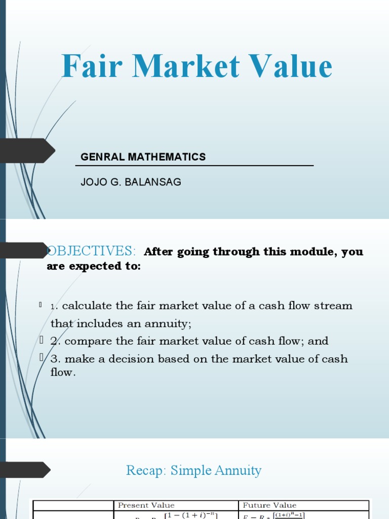 Fair Market Value | PDF