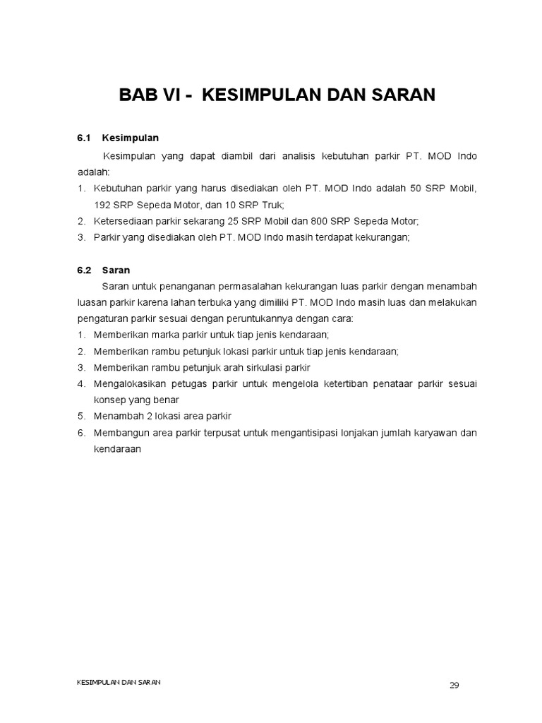 BAB 5 Kesimpulan&Saran | PDF