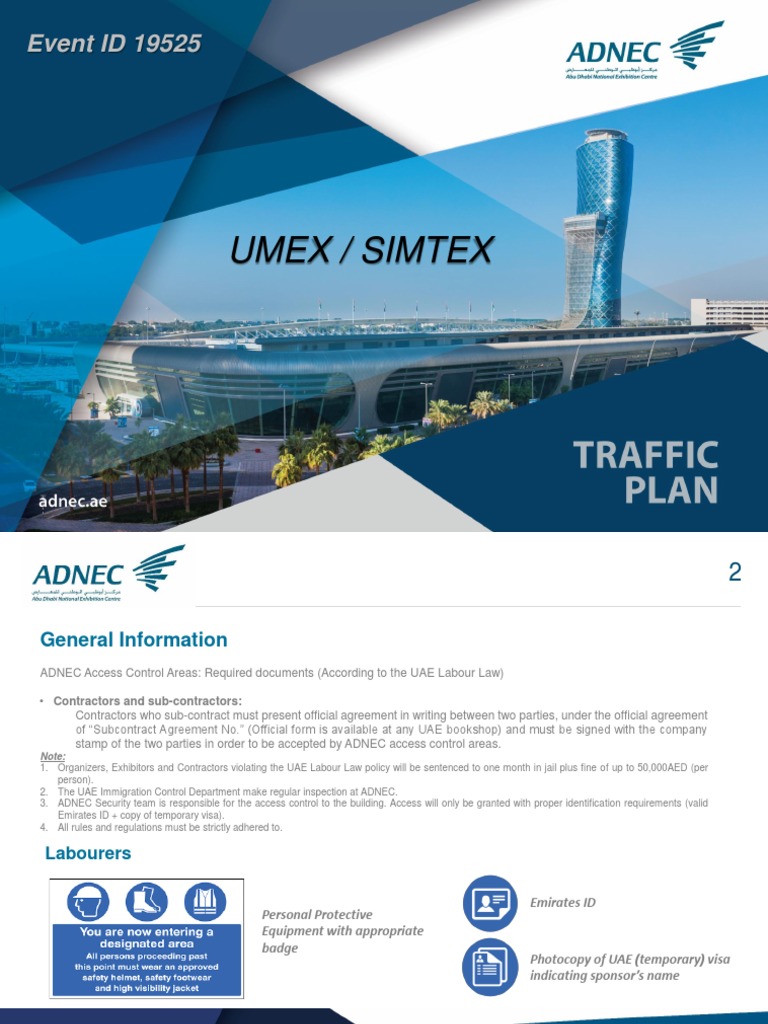 UMEX & SimTEX 2022 Traffic Plan | PDF | United Arab Emirates | Dubai