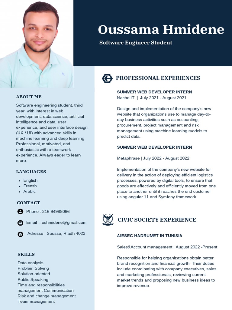 Blue White Color Blocks Software Engineer CV | PDF | Machine Learning ...