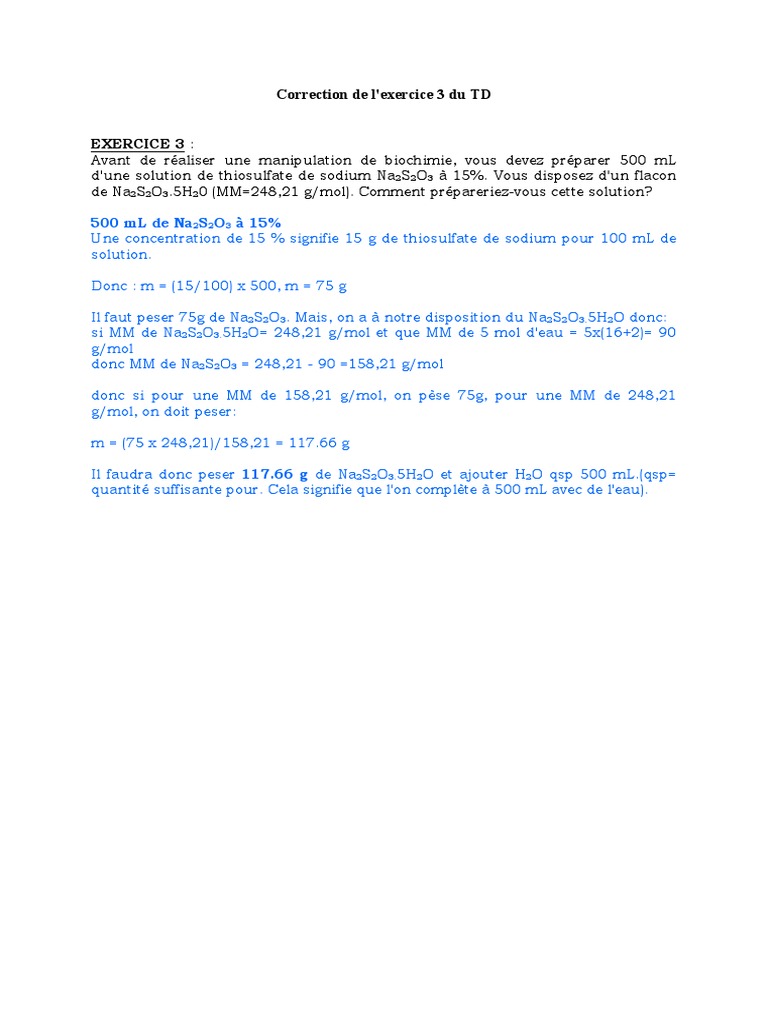 Correction Exercice 3 | PDF
