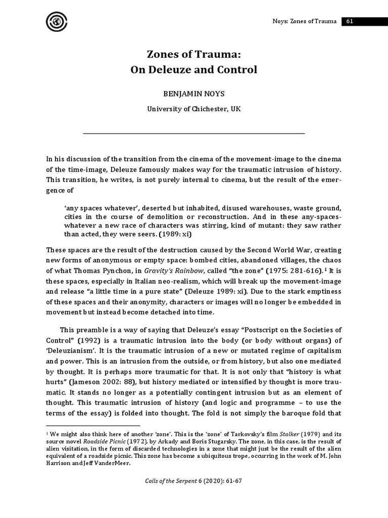 Zones of Trauma | PDF