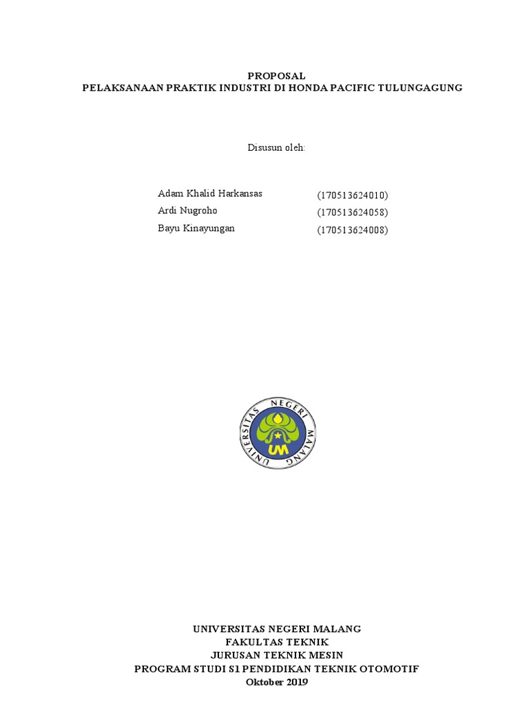 Proposal Pi Honda Pacific Tulungagung Fix | PDF