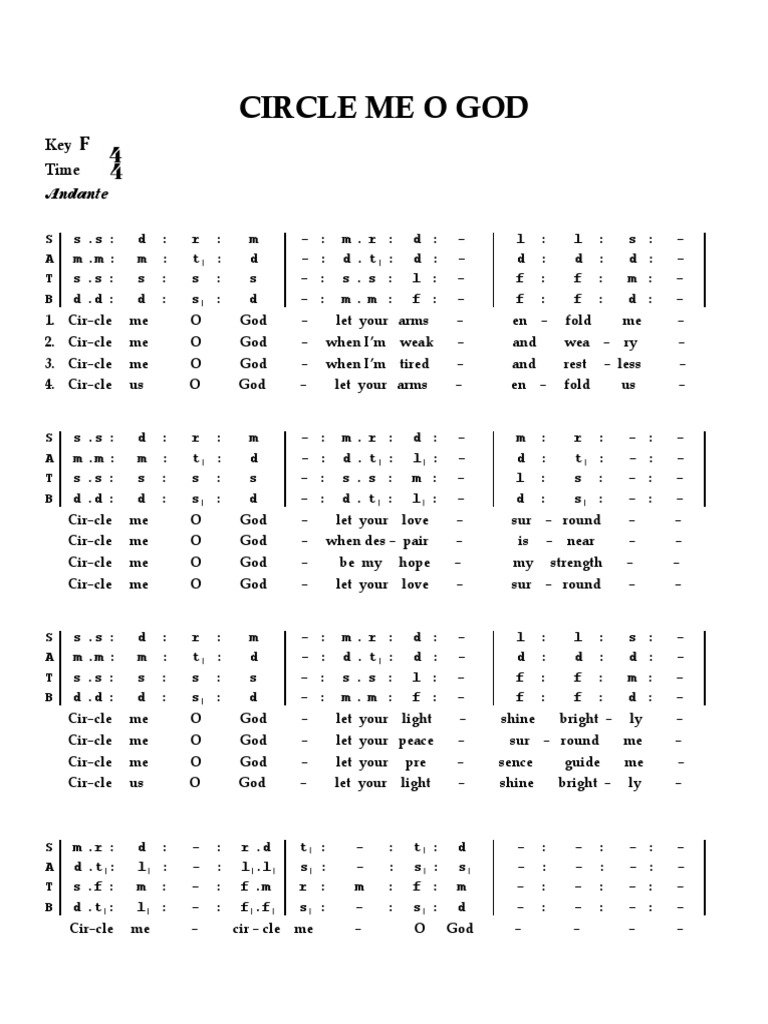 Circle Me O God | PDF