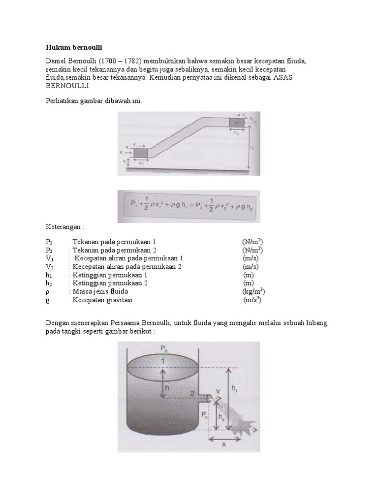 Hukum Bernoulli | PDF | Sains & Matematika