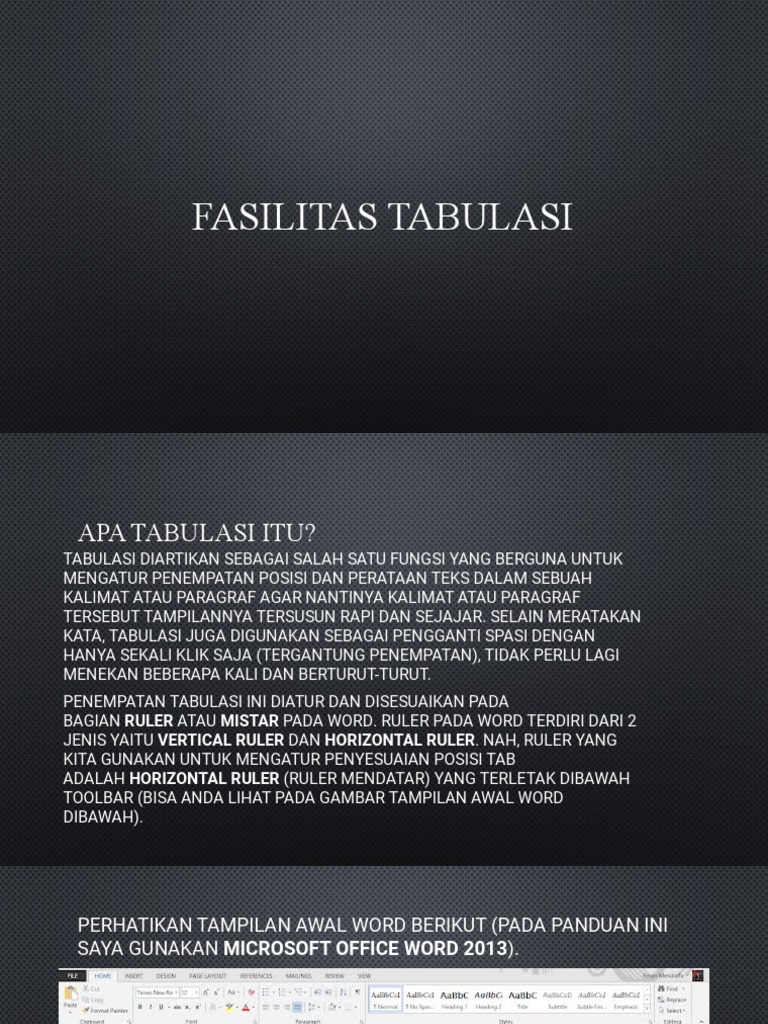 Fasilitas Tabulasi | PDF