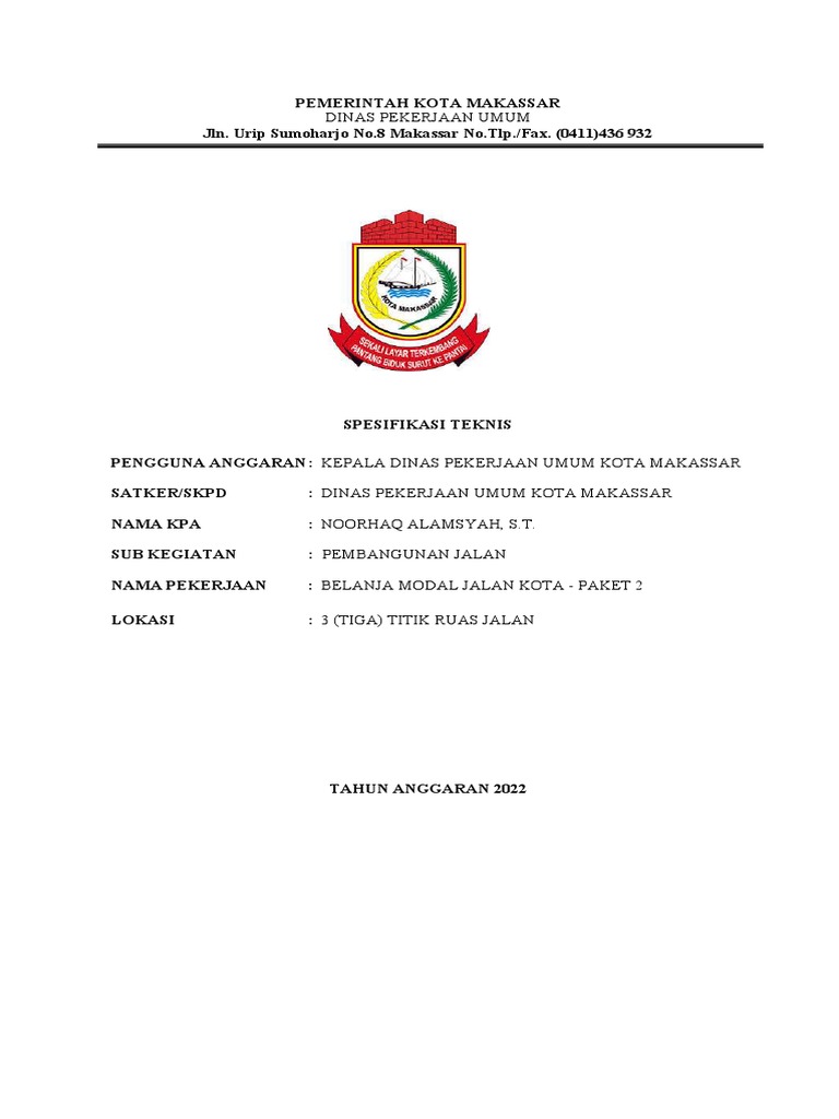 SpekTek P2 Pemb Rev 11 Juli 2022 | PDF